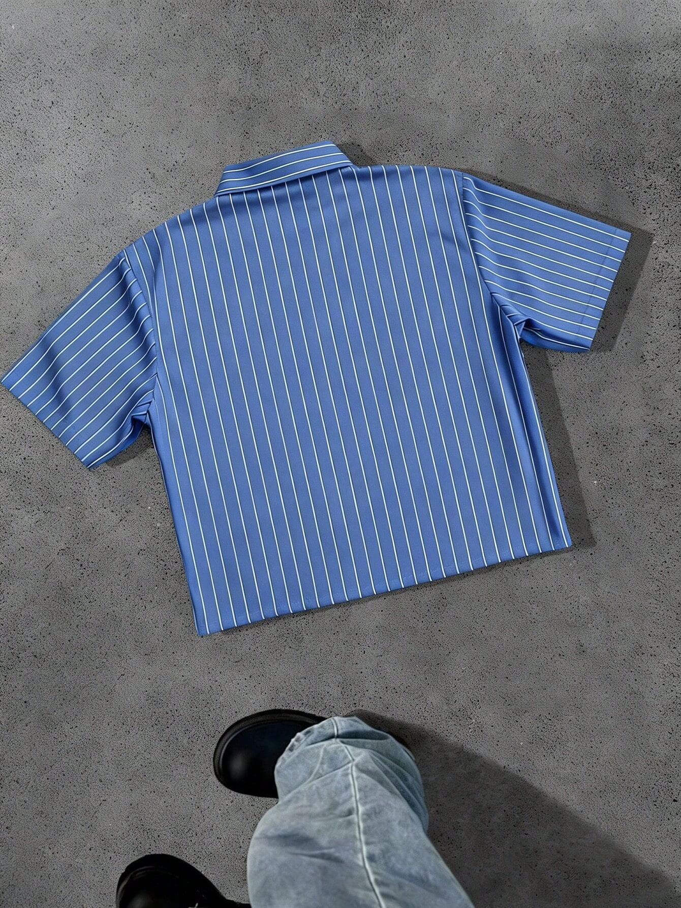 Men's Cotton Striped Short Sleeve Spring Summer Shirt – Roar Fox